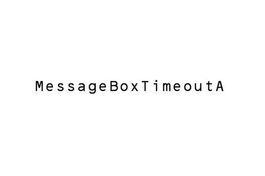 MessageBoxTimeoutA_百度百科