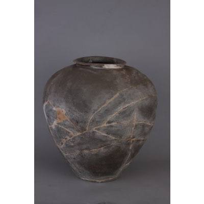 漢灰陶方格紋罈_百度百科