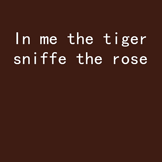 In me the tiger sniffe the rose_百度百科